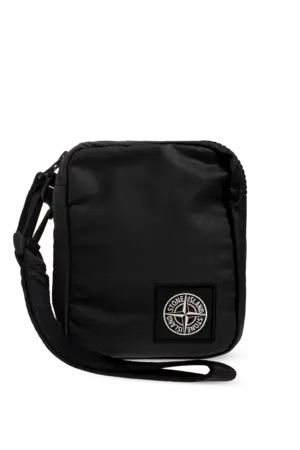 Stone Island Wristlet Pouch With Detachable Strap - Black