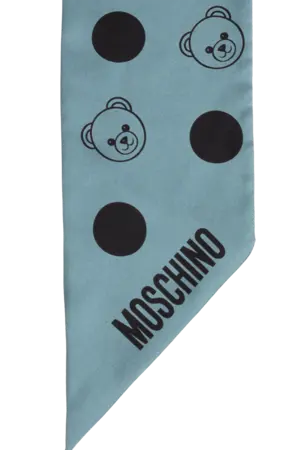 Moschino Silk Scarf - Blue
