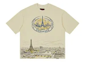 GODSPEED Paris Skyline T-shirt - Bone