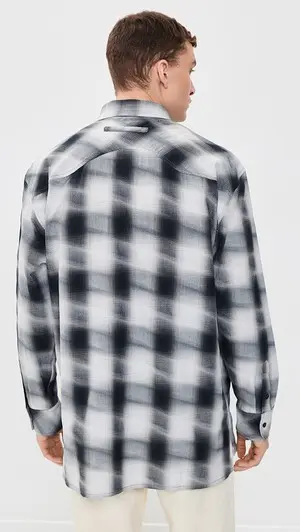 NICHOLAS DALEY Ombre Plaid Deecee Shirt