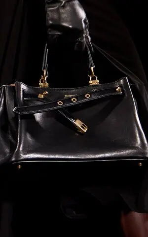 Balenciaga Fan Leather Carryall Bag