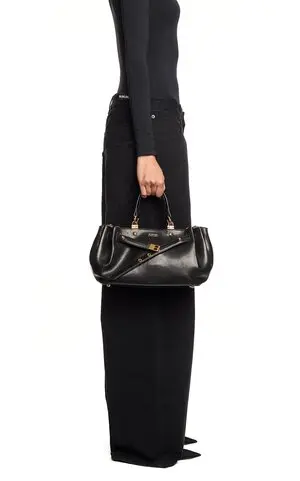 Balenciaga Fan Leather Carryall Bag