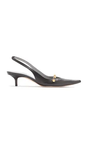 Balenciaga Midnight City Slingback Leather Pumps