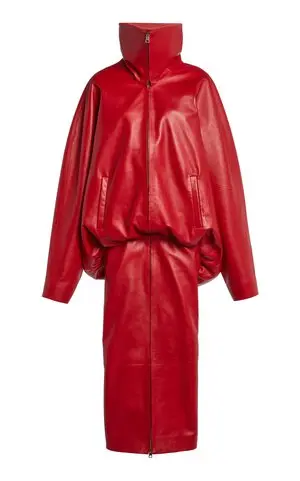 Balenciaga Leather Coat