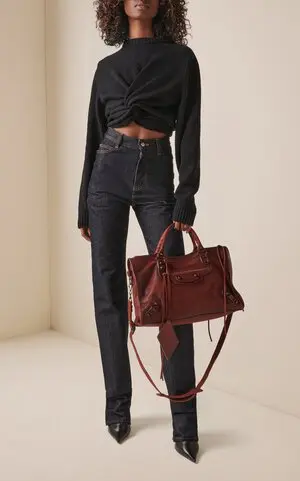 Balenciaga Twist-front Wool Top