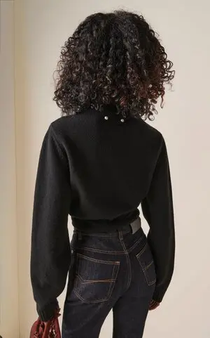 Balenciaga Twist-front Wool Top