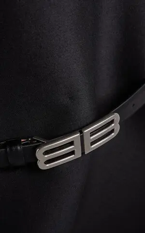 Balenciaga Belted Wool-silk Mini Dress
