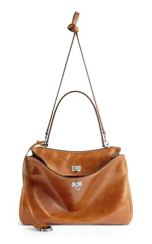 Balenciaga Rodeo Medium Leather Top Handle Bag