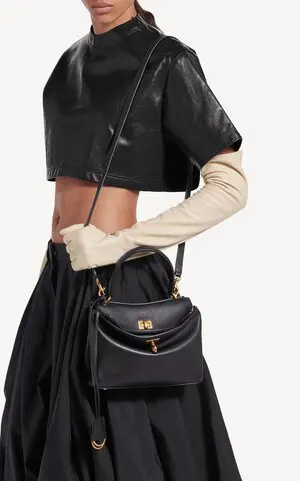 Balenciaga Rodeo Leather Top Handle Bag - Black