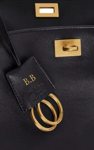 Balenciaga Rodeo Leather Top Handle Bag - Black
