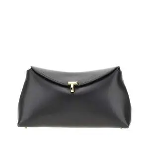 TOTEME Leather T-lock Clutch