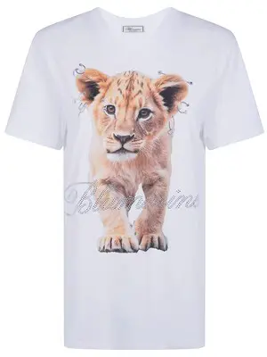 Blumarine Lion Print T-shirt - White