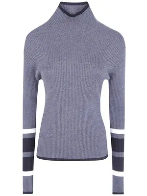 Mantū Striped Sleeve Sweater - Black