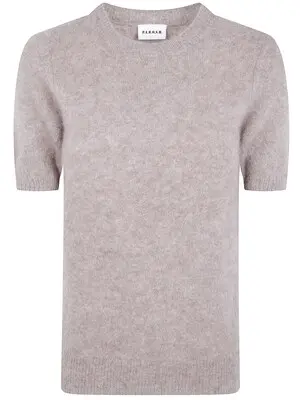 P.a.r.o.s.h P. A.r. O.s. H. Sweater Short Sleeves "yak Round Neck - Gray