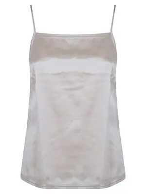 JOSEPH Silk Satin Gaia Top - Gray