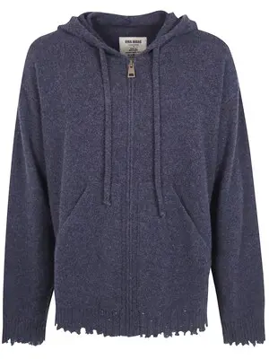UMA WANG Cashmere Zip-up Hooded Sweatshirt