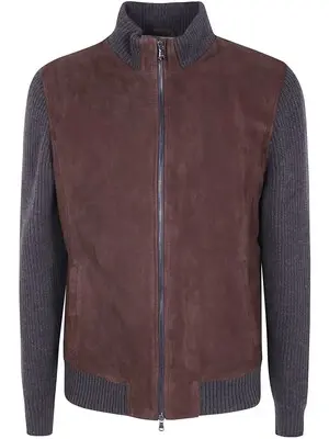 BARBA NAPOLI Jacket Leather "lamb - Brown