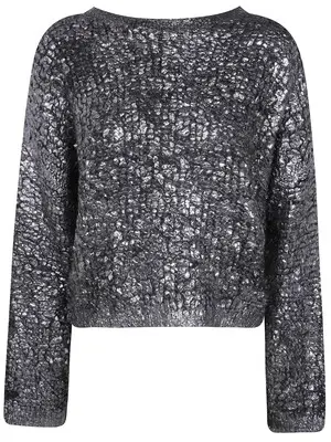 Avant Toi Cashmere And Silk Hand Painted Sweater