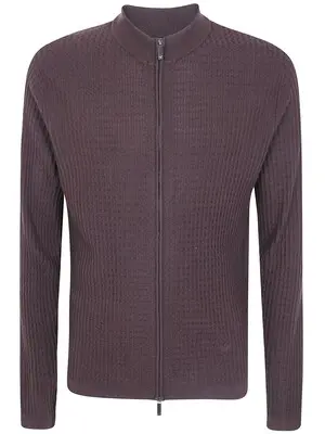 Emporio Armani Virgin Wool Zip-up Sweater