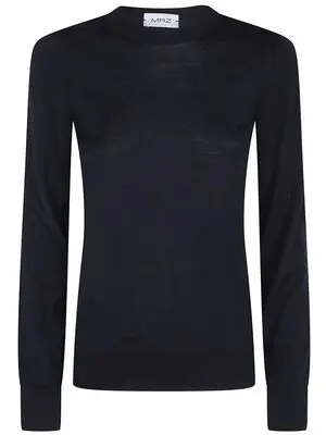 MRZ T-shirt Long Sleeves Round Neck - Black