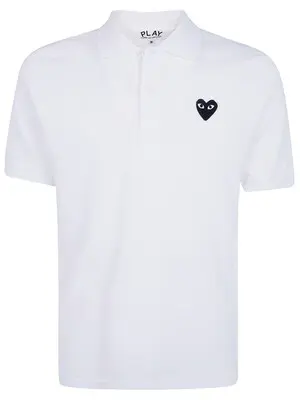Play Comme Des Garcon T-shirt Basic "heart - White