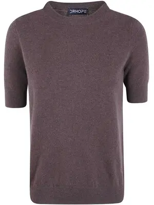 DRHOPE Essential Cashmere T-shirt - Brown