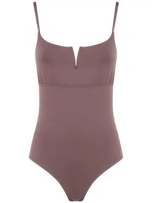 ERES V-neck One Piece Swimwear - Brown