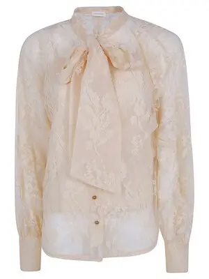 Zimmermann Valiant Lace Pussybow Blouse
