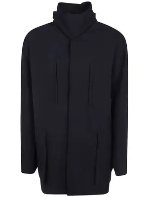 Rick Owens Jacket Hooded "collared Mac