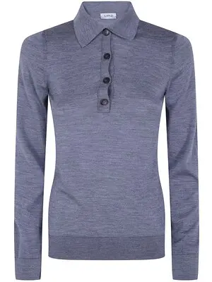 MRZ Sweater Wool 100% Virgin Wool "long Sleeves Polo Neck - Gray