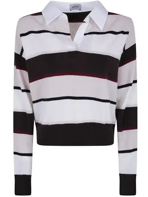 MRZ Sweater Long Sleeves "oversized Long Sleeves Polo Neck - Brown