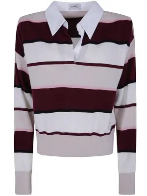 MRZ Sweater Long Sleeves Polo Neck "oversized - Beige