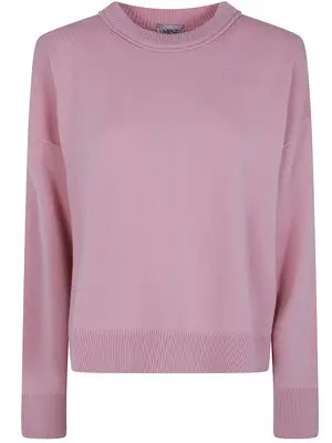 MRZ Sweater Cropped Oversized Round Neck - Pink