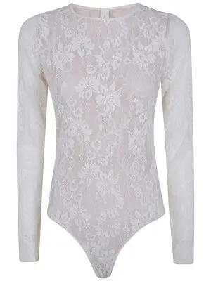 Zimmermann Long Sleeve Lace Body - Beige