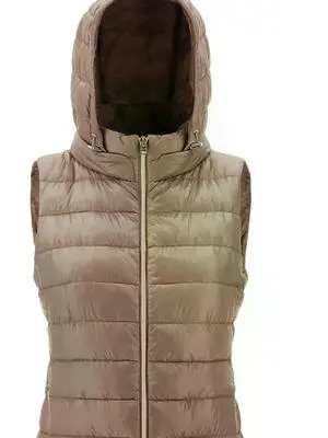 Herno Hooded Quilted Gilet - Brown