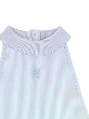 Amiri Ribbed-knit Halterneck Top