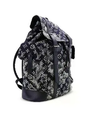 LOUIS VUITTON Christopher Monogram Tapestry Canvas Pm Backpack - Blue