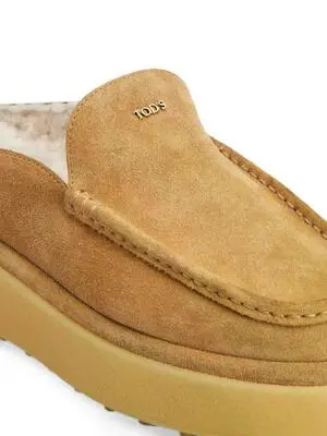 TOD'S Logo-plaque Shearling-lined Loafers