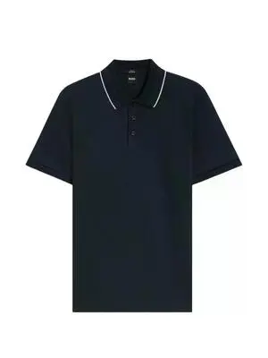 BOSS Slim-fit Polo Shirt In Mercerized Cotton - Blue