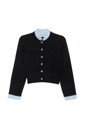 Sandro Anthony Contrast-collar Button-up Cardigan