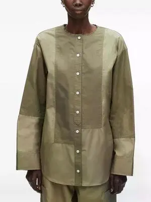 3.1 Phillip Lim Collarless Cotton-poplin Shirt
