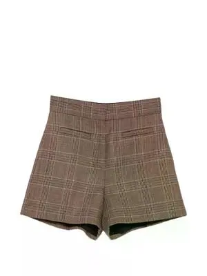 Sandro Tailored Check Pattern Shorts