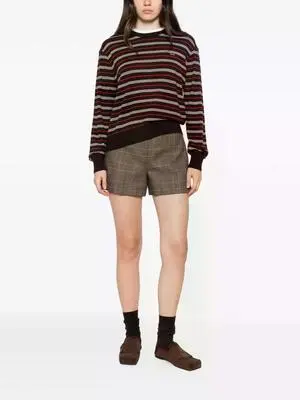 Sandro Tailored Check Pattern Shorts
