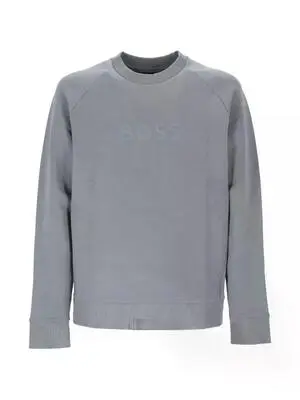 BOSS Crewneck Sweatshirt With Puffed Logo - Grey
