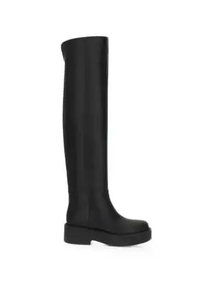 GIANVITO ROSSI Over The Knee Platform Leather Boots
