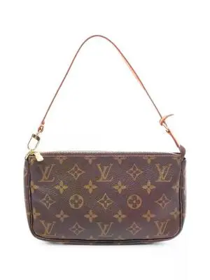 LOUIS VUITTON 2000 Monogram Pochette Accessoires Shoulder Bag - Brown