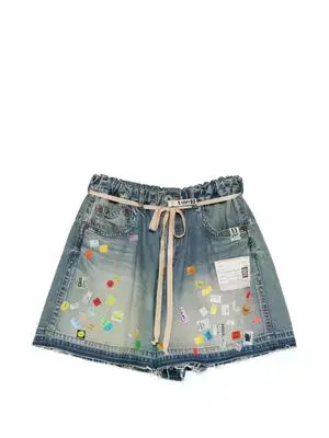 Mihara Yasuhiro Patch-detail Frayed-hem Shorts