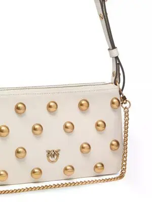 Pinko Stud-embellished Leather Shoulder Bag