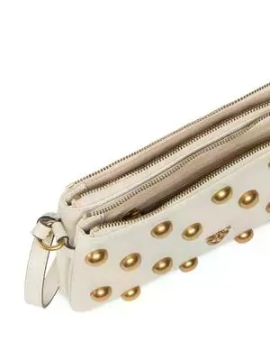 Pinko Stud-embellished Leather Shoulder Bag