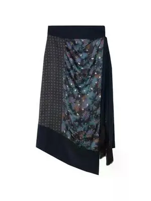 3.1 Phillip Lim Desert Flower Draped Wrap Midi Skirt